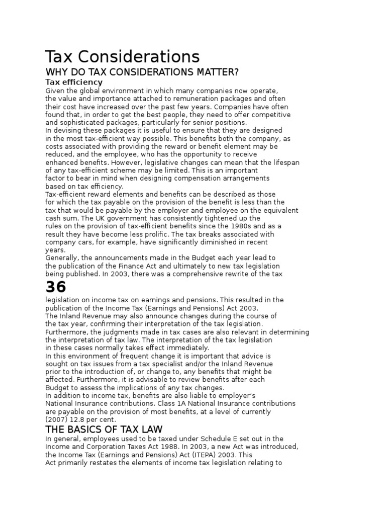 Why Do Tax Considerations Matter? | Employee Benefits | Tax Deduction