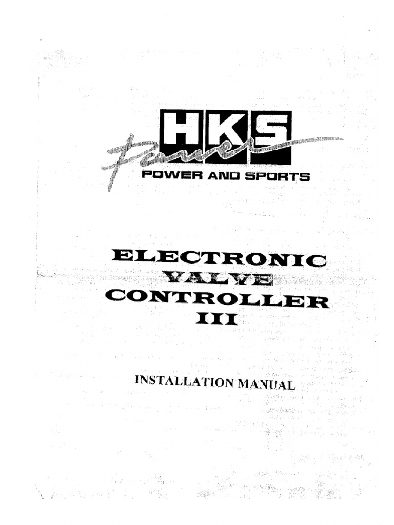 Hks Evc III Manual | PDF
