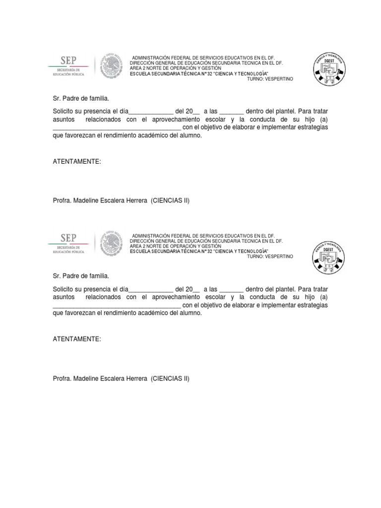 CITATORIO | PDF | Educación Secundaria | Compartir