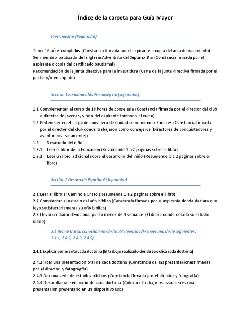 Carpeta Guia Mayor | PDF | Cámping | Religión y creencia