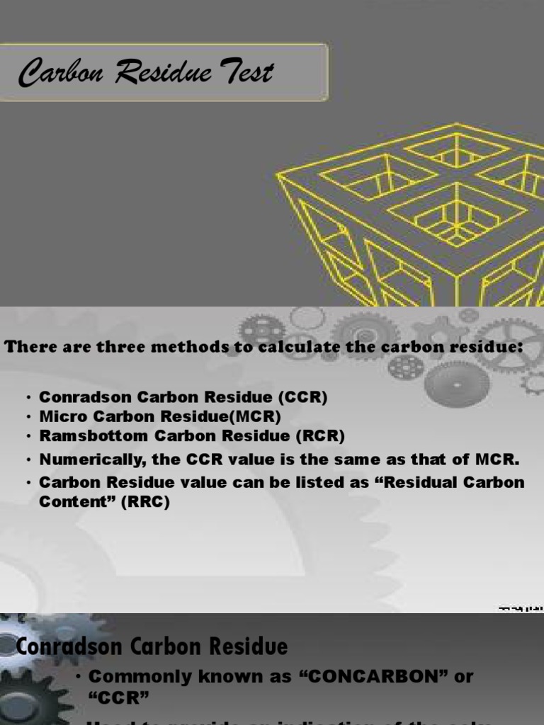 Carbon Residue Testing Methods | PDF