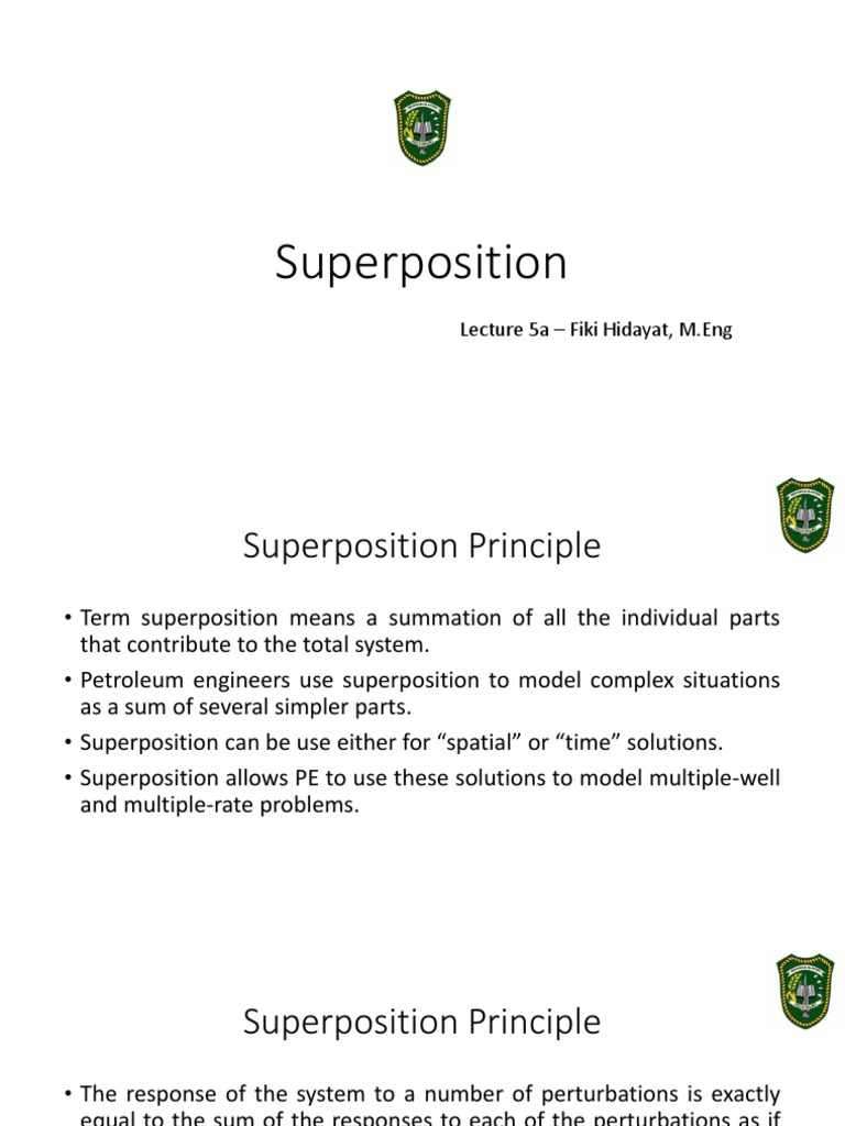 Lecture Week 5a - Superposition Principle | PDF | Equations ...