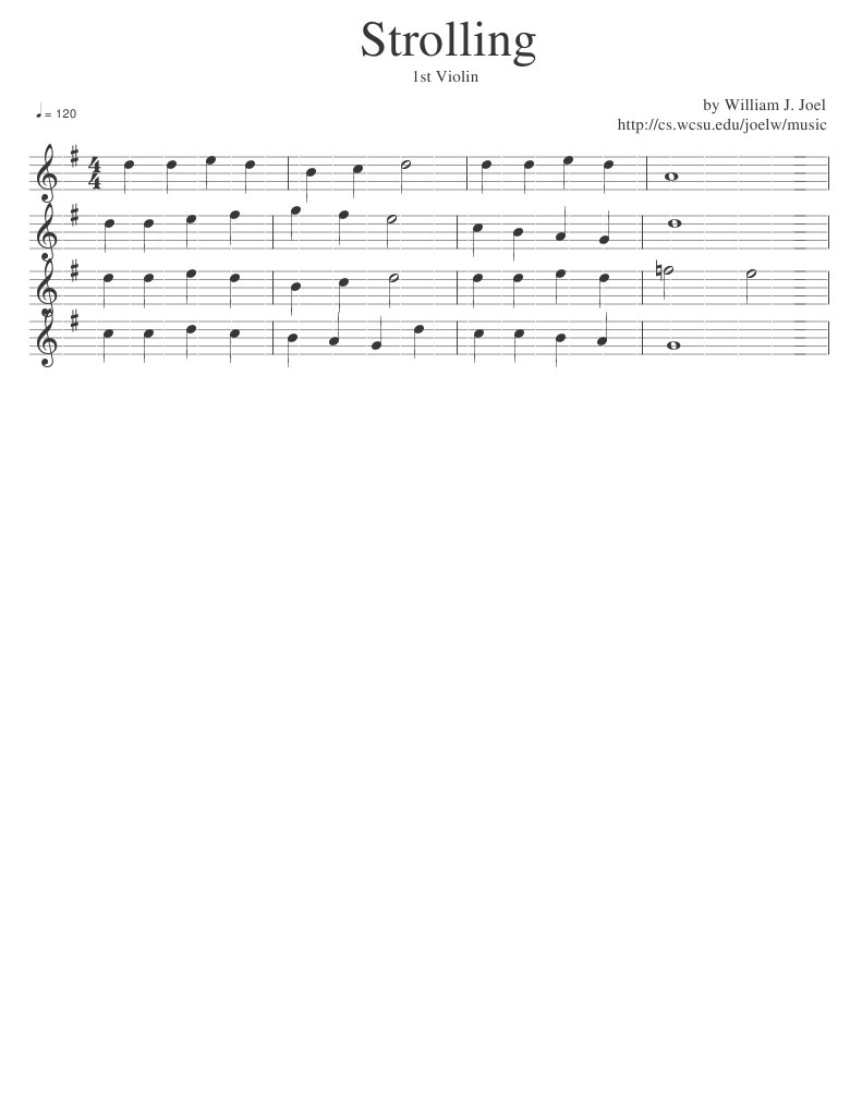 Strolling for 1st Violin by Joel | PDF
