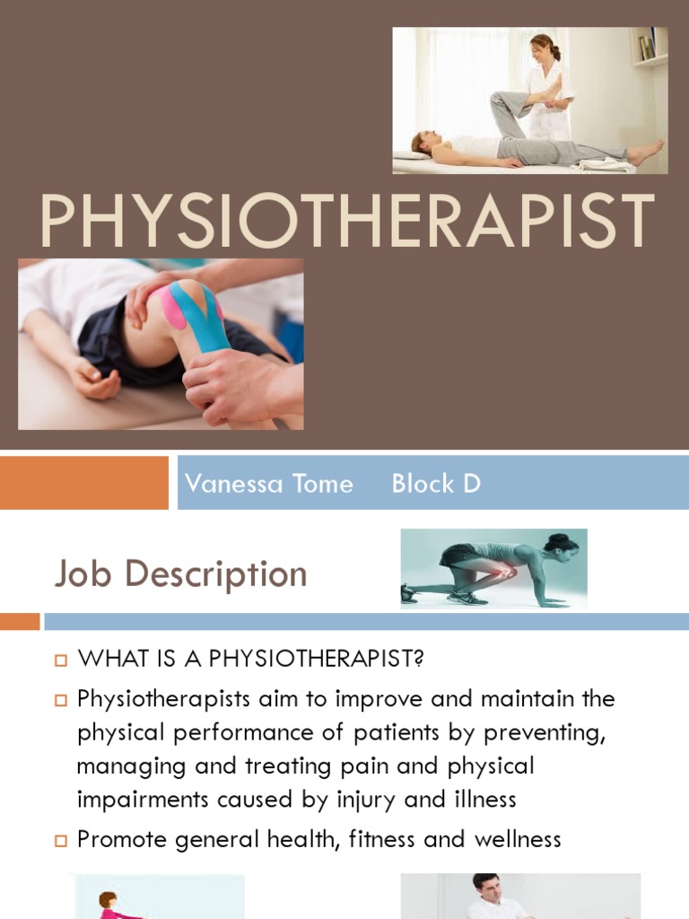 Physiotherapist: Vanessa Tome Block D | PDF