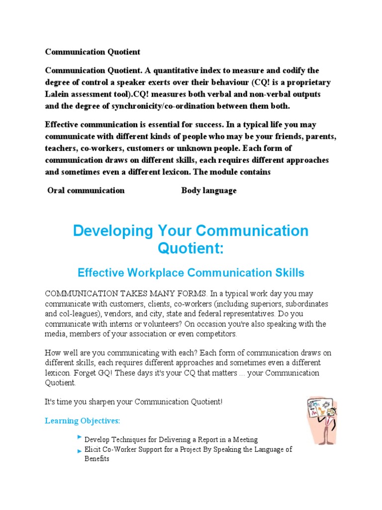 Communication Quotient | PDF