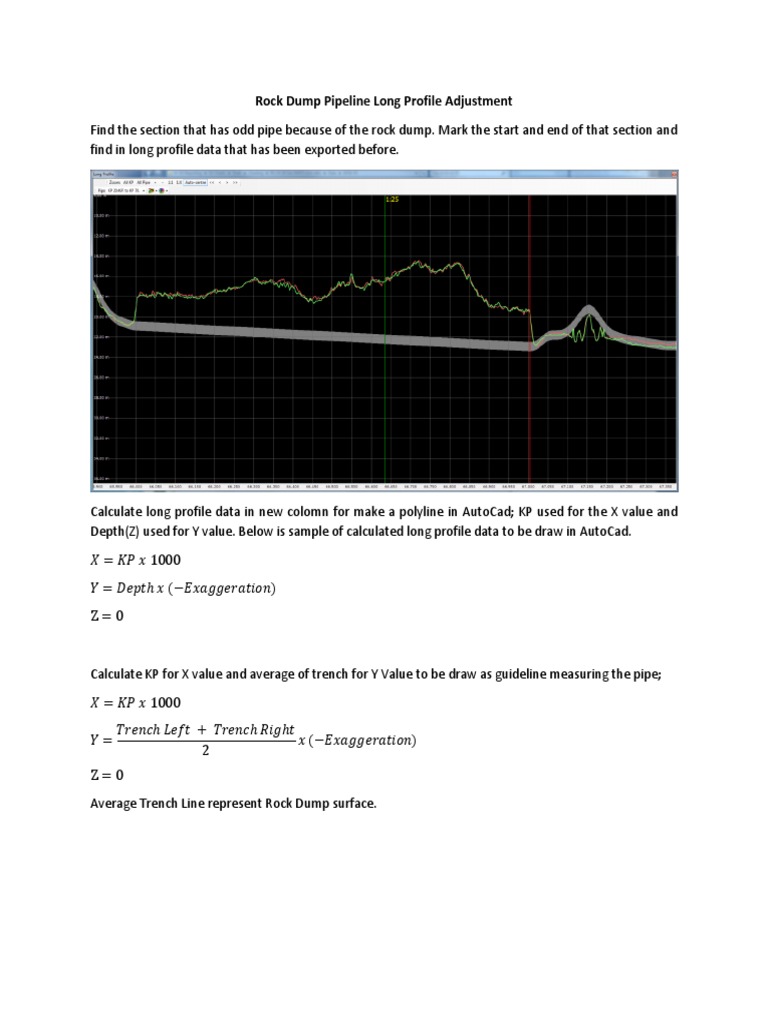 Rock Dump Pipeline Profile Adjustment | PDF | Comma Separated Values ...