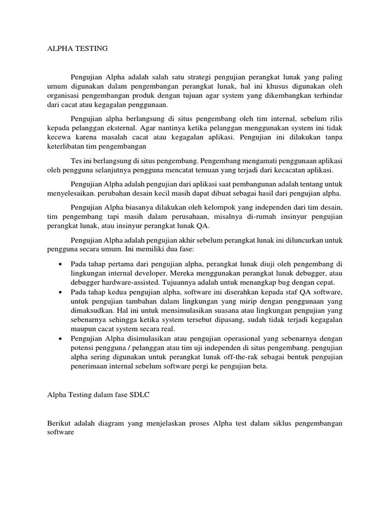 Alpha Testing | PDF
