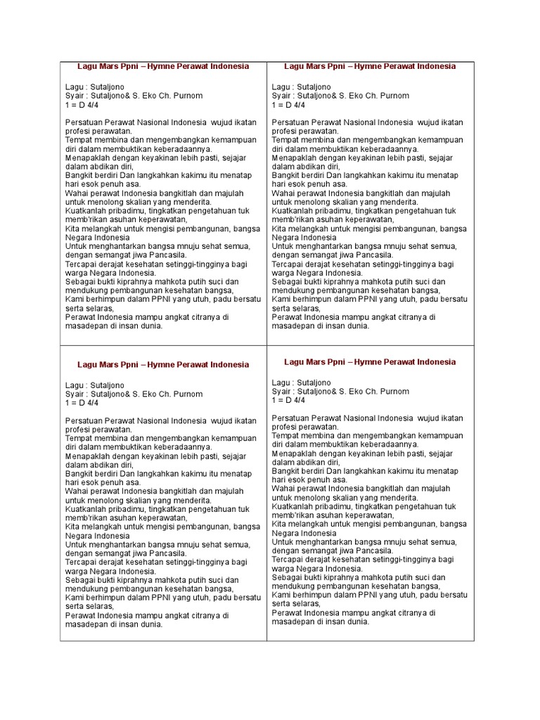 Teks Mars Ppni | PDF