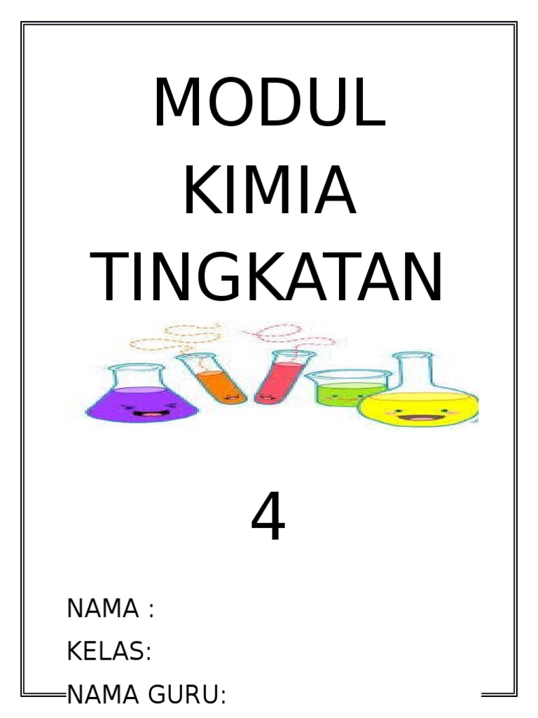 Cover Modul Kimia Tingkatan 4 | PDF