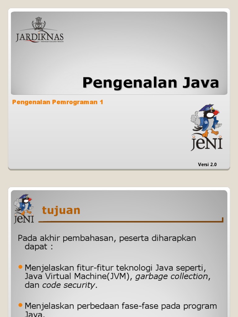 JENI Slides Intro1 Bab02 Pen Gen Alan Java | PDF | Komputer