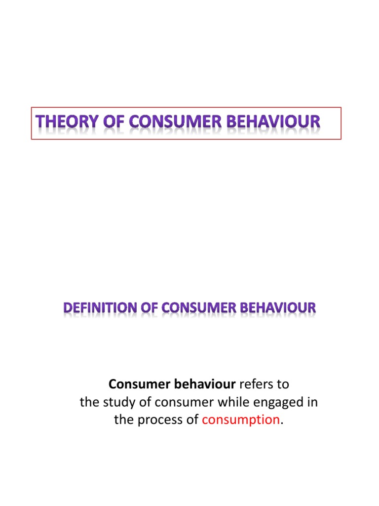 Consumer Behaviour Pdf Utility Economic Surplus
