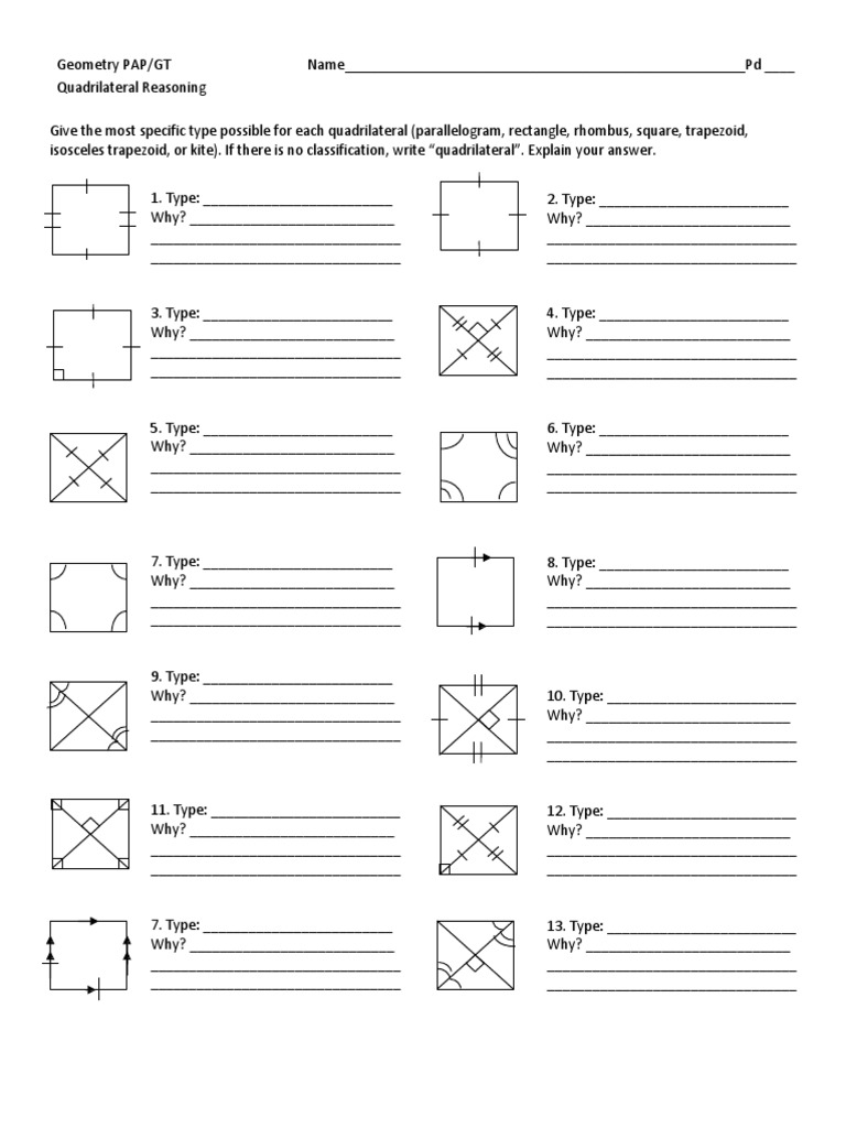 Quadrilateral Classification | PDF | Euclid | Convex Geometry