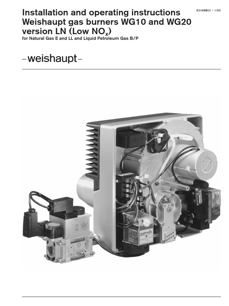 Manual WG10, 20 458-GB-10-99 | PDF | Valve | Gases