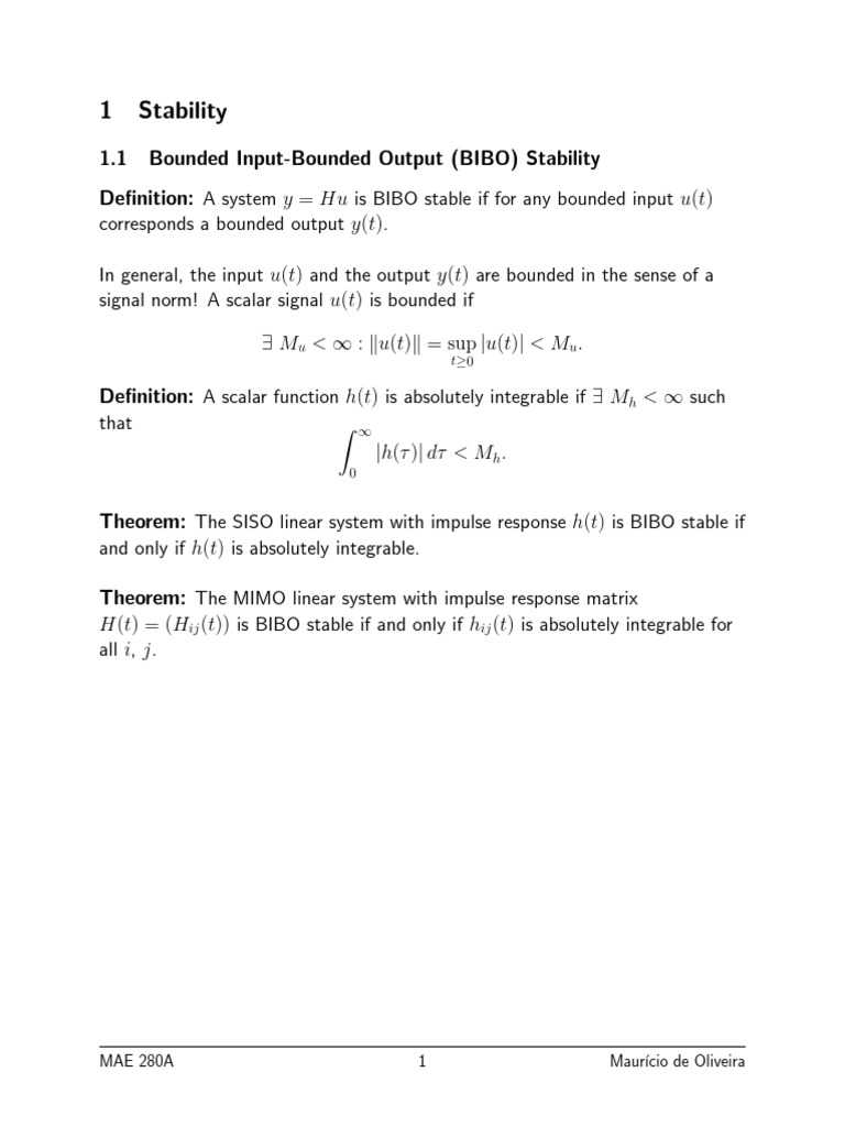 Stability PDF | PDF | Stability Theory | Control Theory