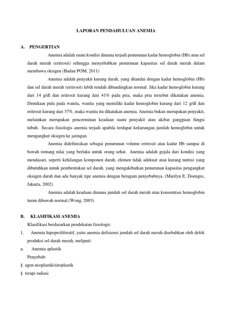 LP Anc Anemia | PDF