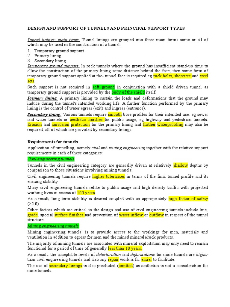 Tunnel Support System | PDF | Tunnel | Finite Element Method
