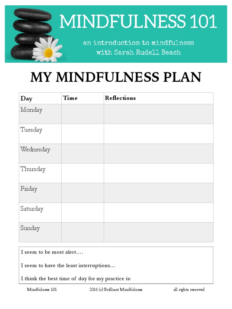 Mindfulness 101 Plan | PDF | Career & Growth
