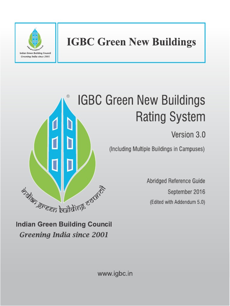 IGBC Green New Buildings Rating System (Version 3.0 With Fifth Addendum) PDF | PDF | Green ...