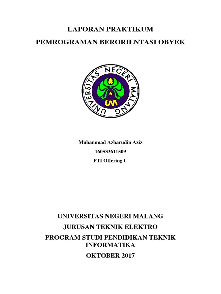 Laporan Pemrograman Berbasis Obyek: Inheritance | PDF