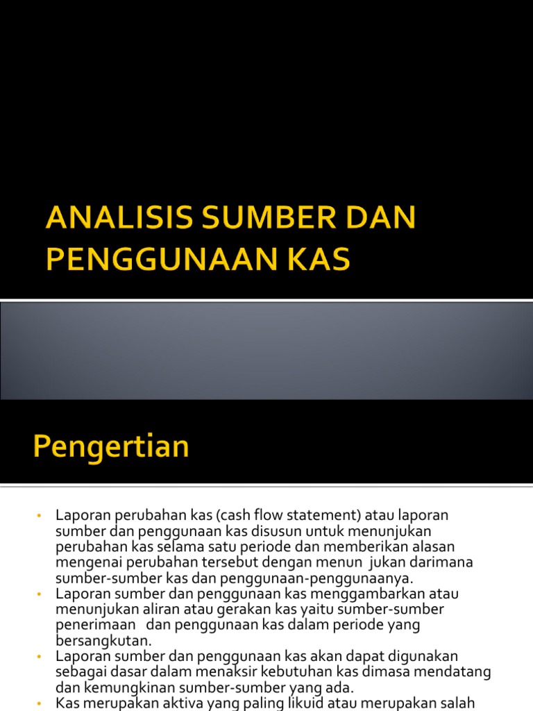 Analisis Sumber Dan Penggunaan Kas1 | PDF