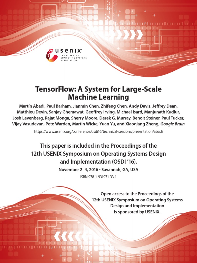 Tensorflow: A System For Large-Scale Machine Learning | PDF ...