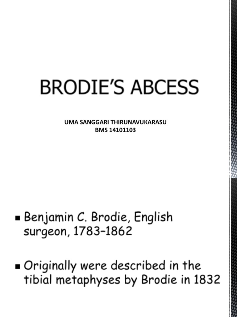 Brodies Abcess | PDF