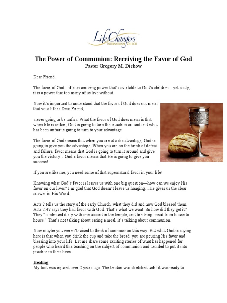 Power of Communion | PDF | Headache | Eucharist