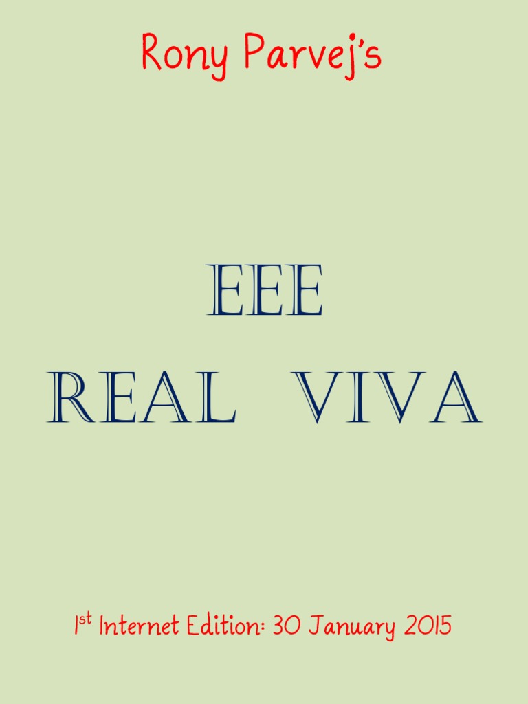 EEE Real Viva by Rony Parvej | PDF | Transformer | Electrical Impedance