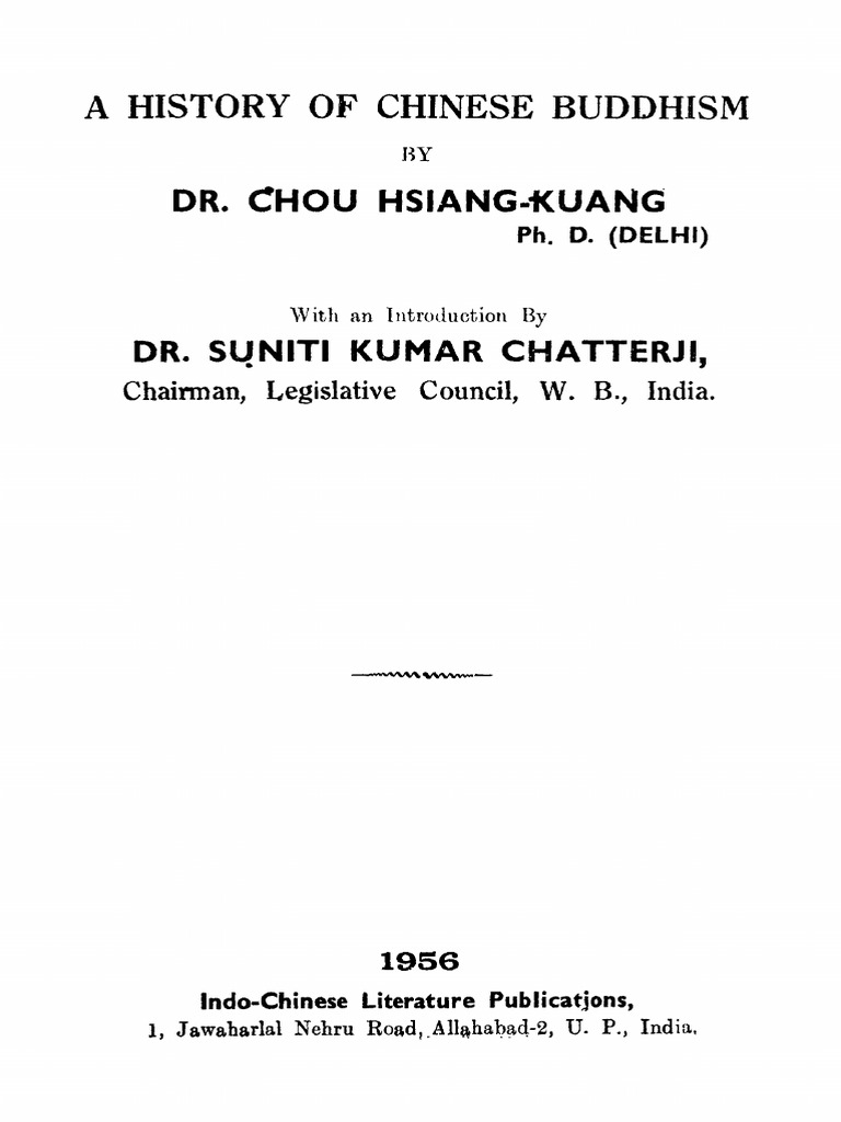 A History of Chinese Buddhism 1956 PDF | PDF | Tang Dynasty | Sanskrit