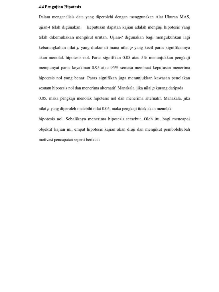 3 Contoh Pembentangan Data Analisis Ujian T | PDF
