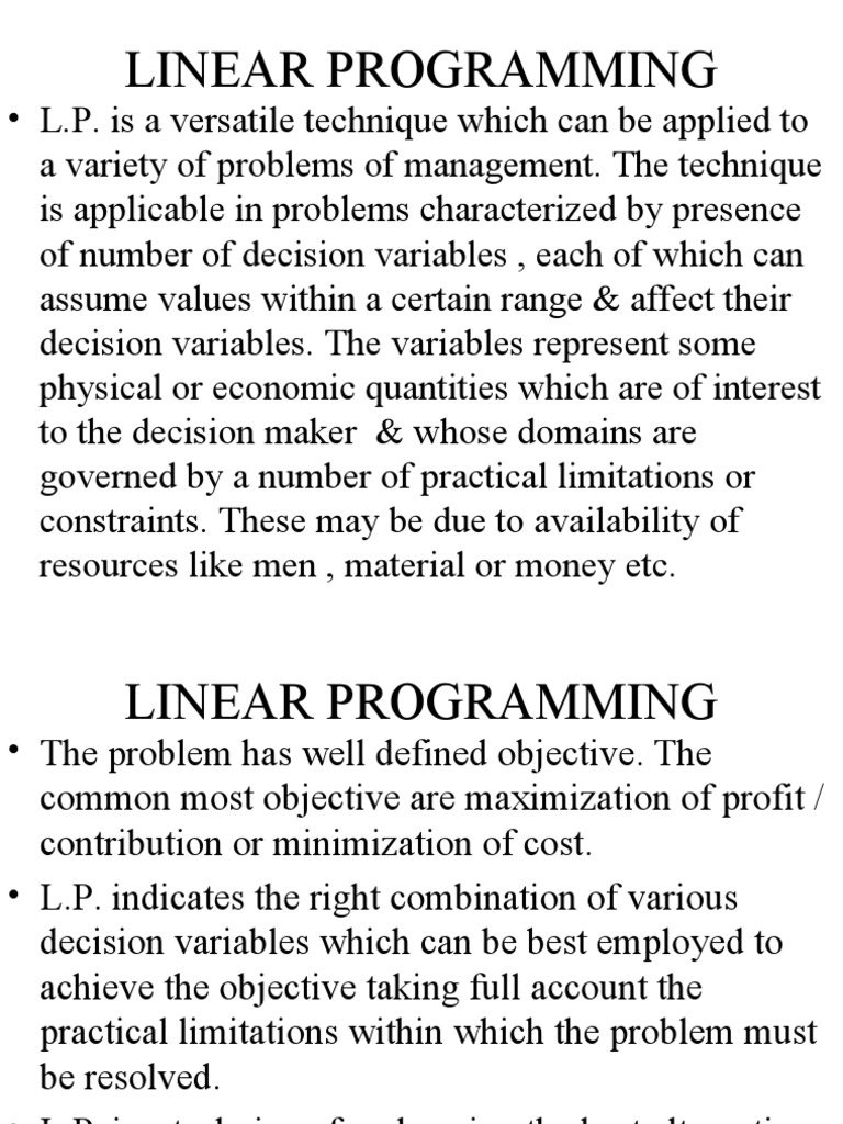 Lpp Gr Pdf Linear Programming Mathematical Optimization
