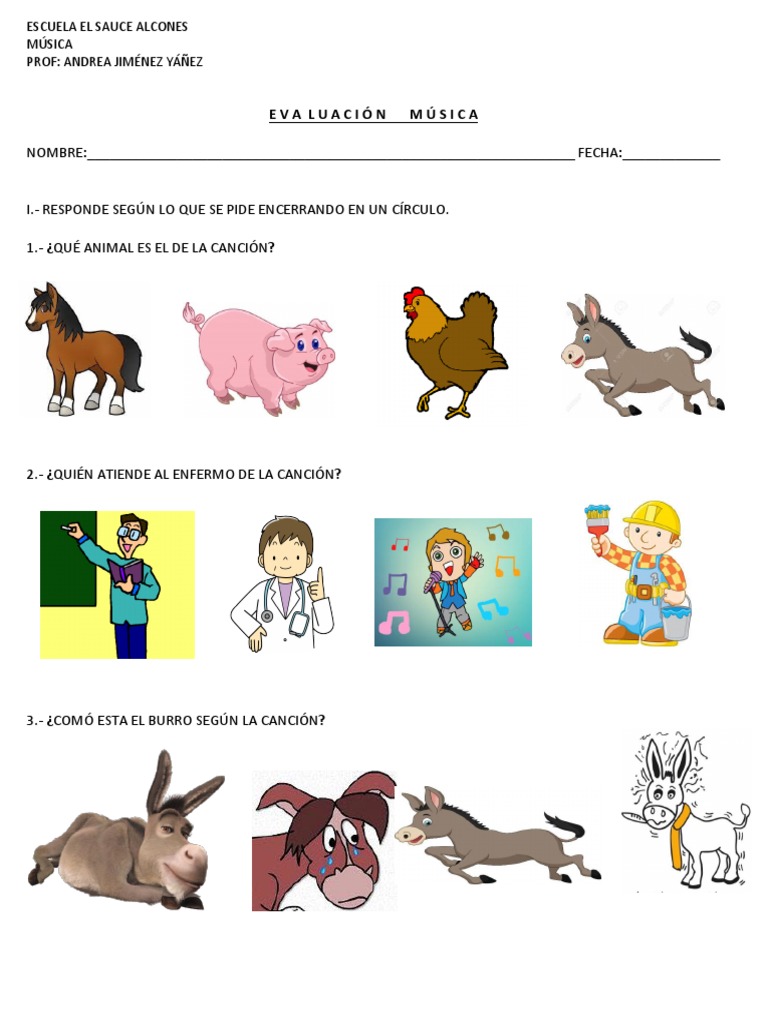 Prueba A Mi Burro Le Duele La Cabeza | PDF