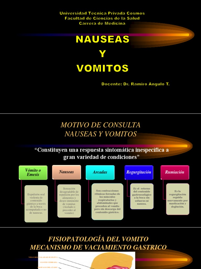3 Nauseas y Vomitos-1 PDF | PDF | Vómitos | Fisiologia Animal