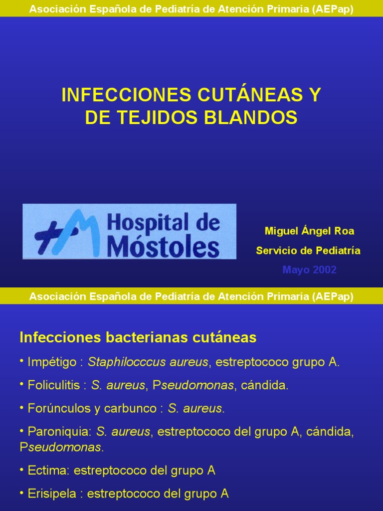 Infecciones de Piel y Tejidos Blandos | PDF | Staphylococcus Aureus | Microbiología