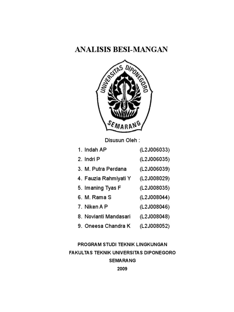 Analisis Kualitas Besi Mangan dalam Air | PDF | Sains & Matematika