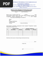 Surat Tanda Terima Proposal Dan Laporan | PDF | Karier & Perkembangan