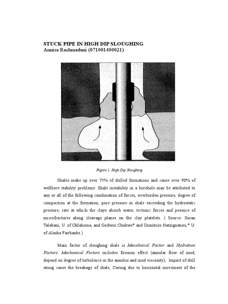High Dip Sloughing and Stuck Pipe Issues | PDF | Continuum Mechanics ...