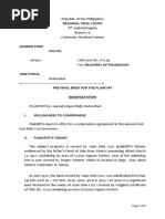Prescribed Form No. 2 - Pre-Trial Order | PDF | Trials | Affidavit