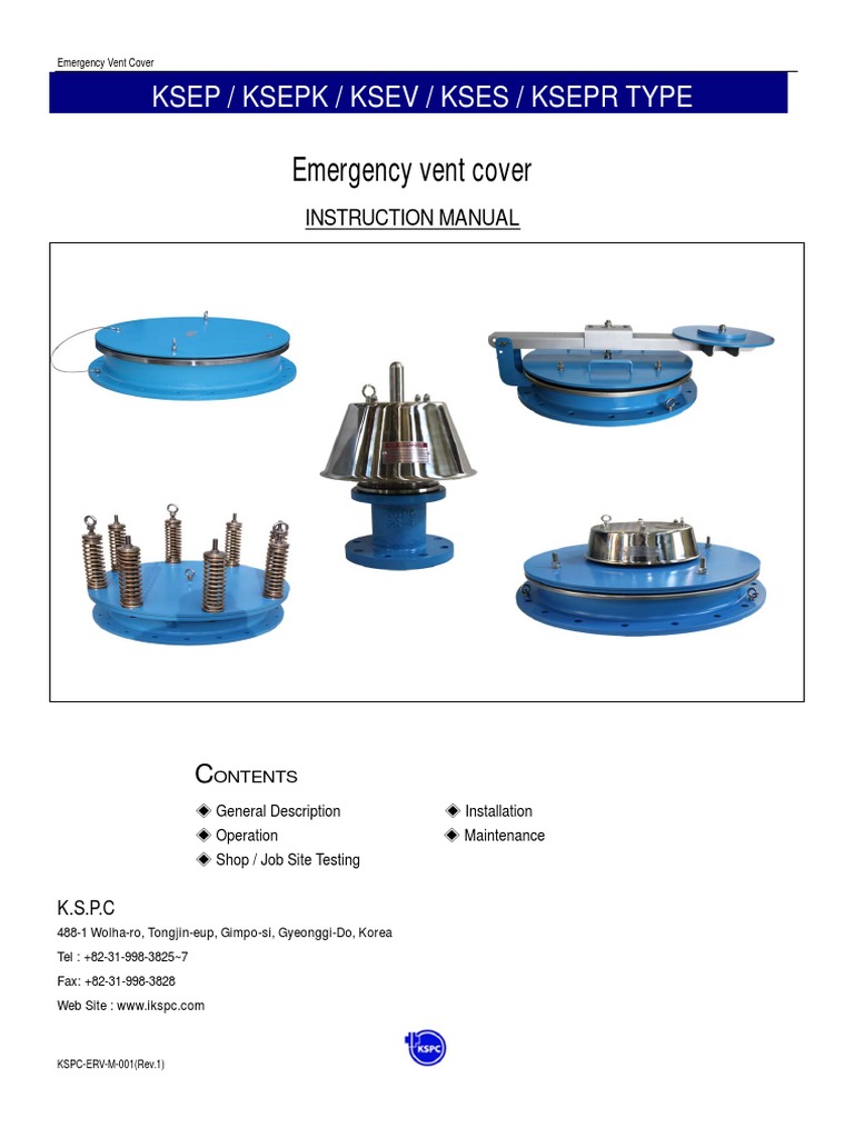 Emergency Vent Cover Installation Guide | PDF | Mechanical Engineering ...