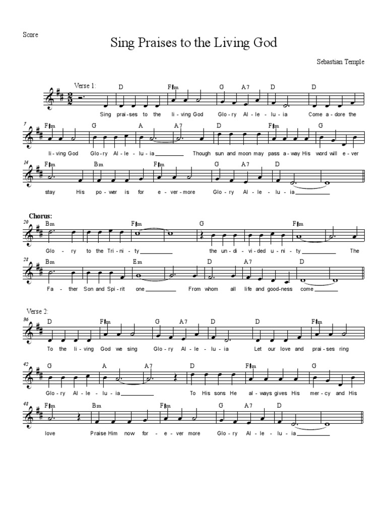 Sing Praises To The Living God PDF | PDF