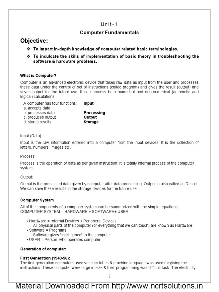 Computer Fundamental | PDF | Computer Memory | Random Access Memory