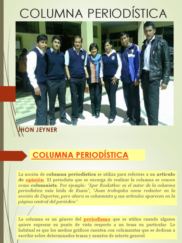 Columna Periodistica | PDF | Periodismo | Comunicación