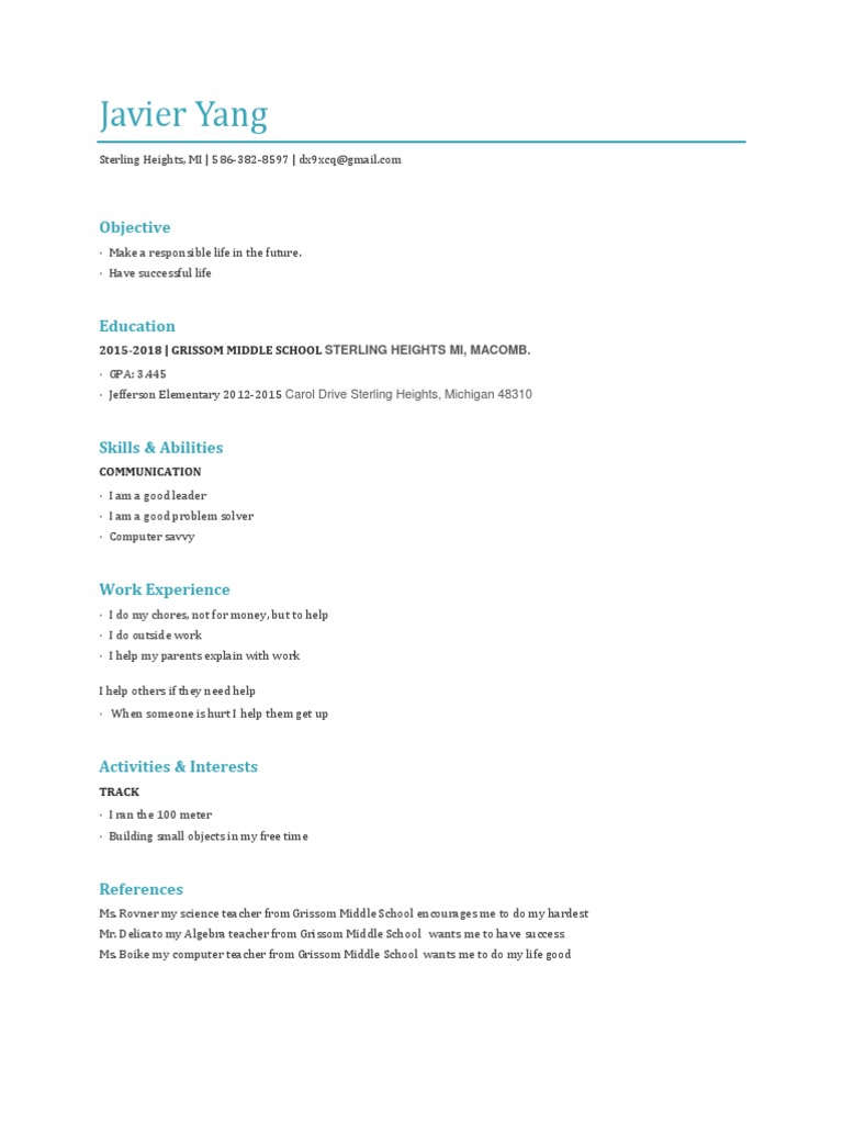 Sample Resume 3 | PDF