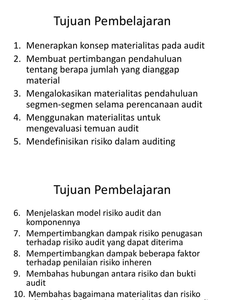 Materialitas Audit | PDF