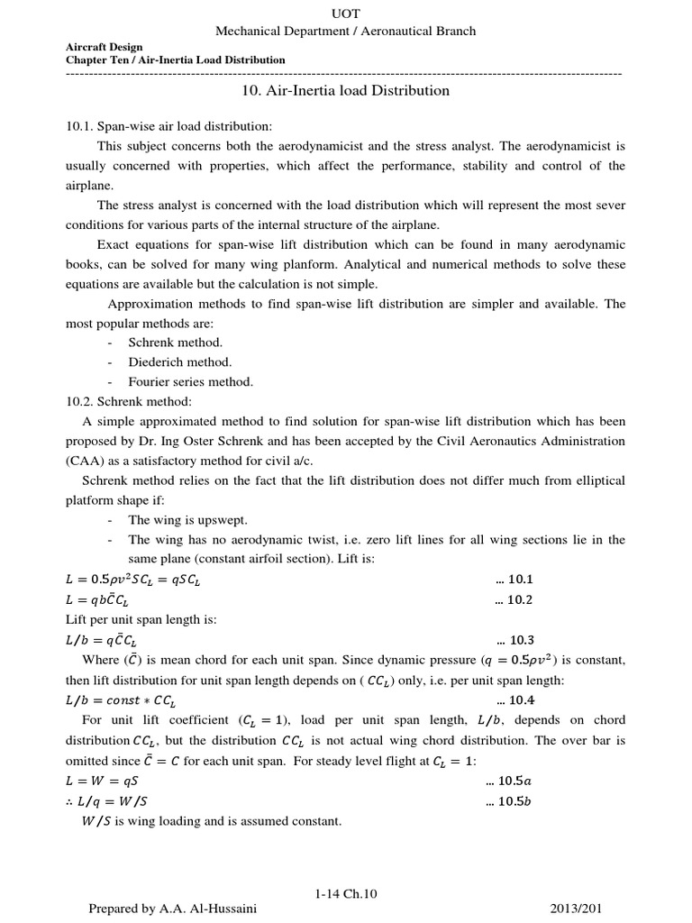 Lift Distribution | PDF | Lift (Force) | Flight