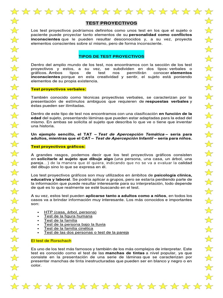Test Proyectivos | PDF | Adultos | Sicología