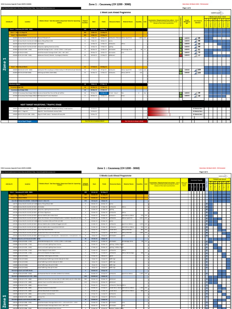Excel Time Schedule Template | PDF | Building Engineering | Engineering