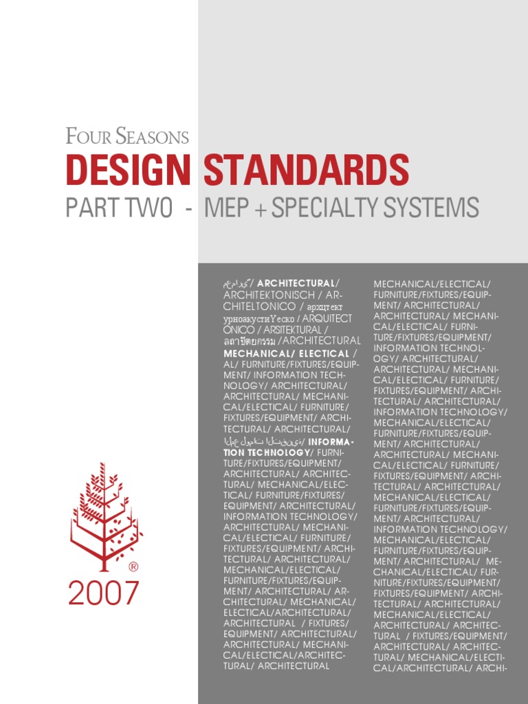 MEP + Specialty Systems Design Standards (FOUR SEASONS) | PDF | Hvac ...