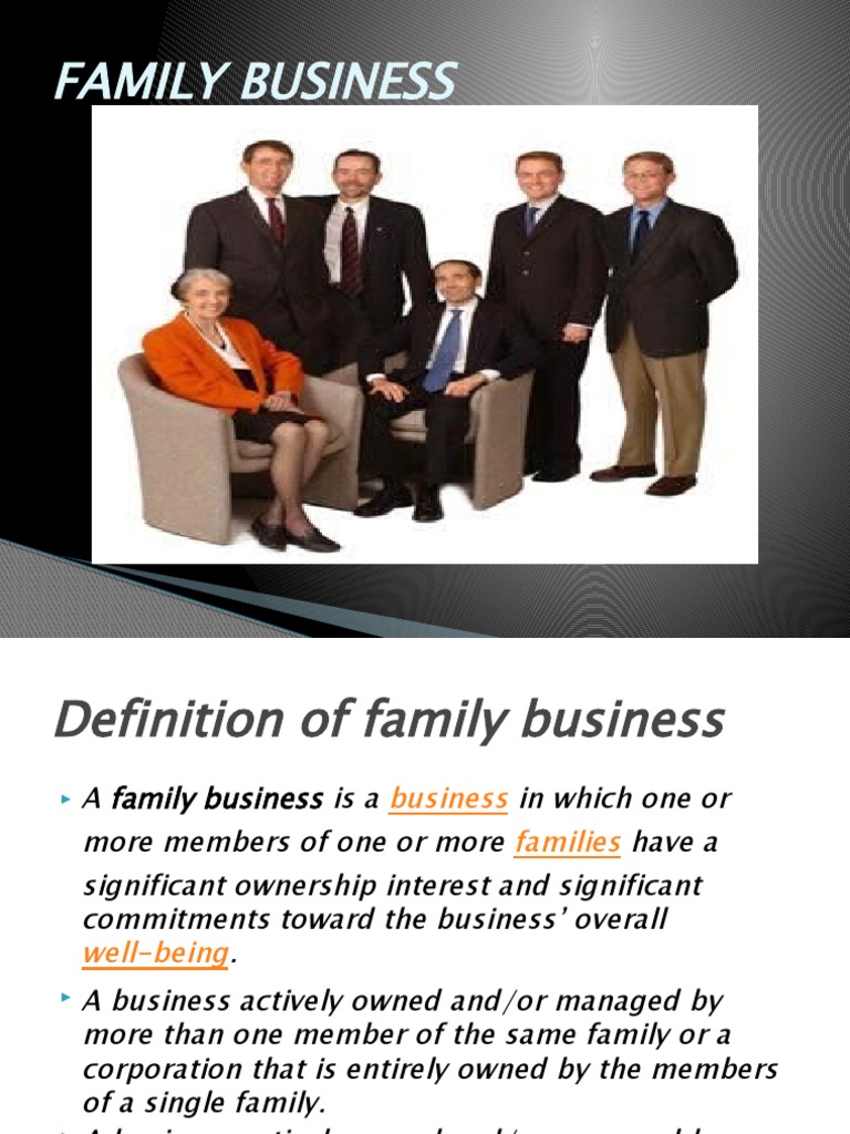 Family Business PPT by Sai | PDF | Ownership | Family