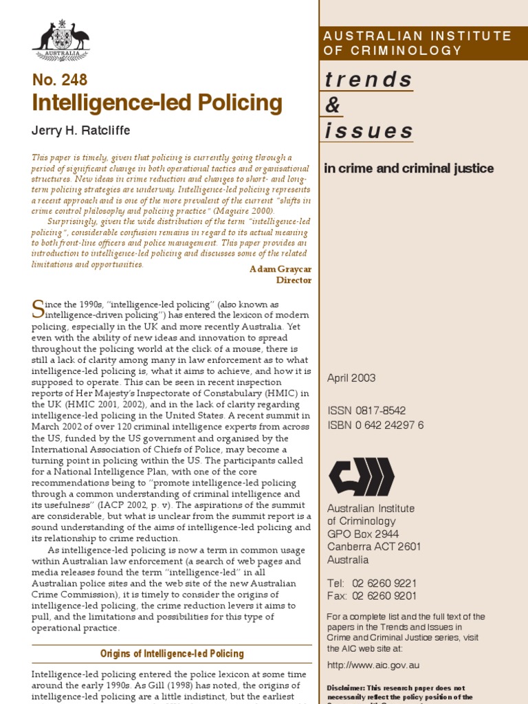 Intelligence Led Policing | PDF | Police | Crime & Violence
